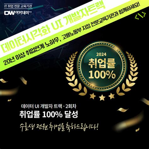 Dw아카데미 대전 국비학원 공식계정 🚩취업문턱 한번에 뛰어넘을 초고속 준비과정👨‍💻 입문자 비전공자도 걱정없는 It 전문가 완벽대비 맞춤구성👍 웹퍼블리싱 프론트엔드
