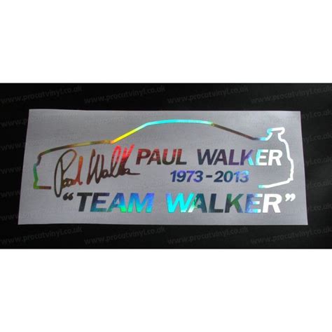 Paul Walker Skyline Team Walker Rip Memorial Tirbute Silver Hologram