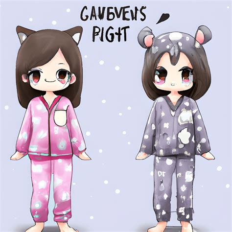 Chibi Friends In Pajamas · Creative Fabrica