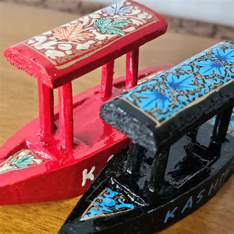 Kashmiri Paper Machie Shikara Set Of 2 Gyawun