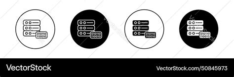 Master Data Icon Set Management Server Royalty Free Vector