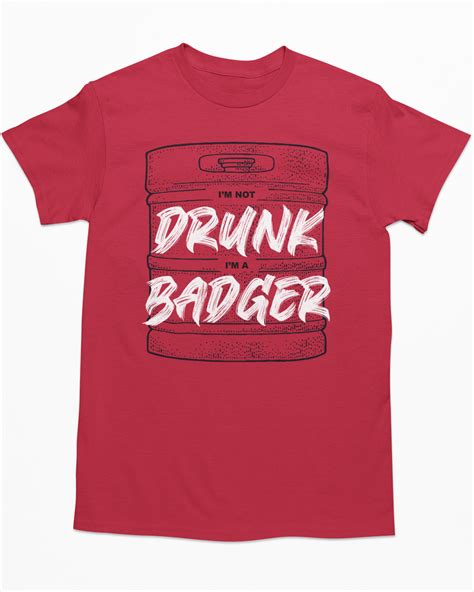 Drunk Badger Tee Wiscoball Sports Co