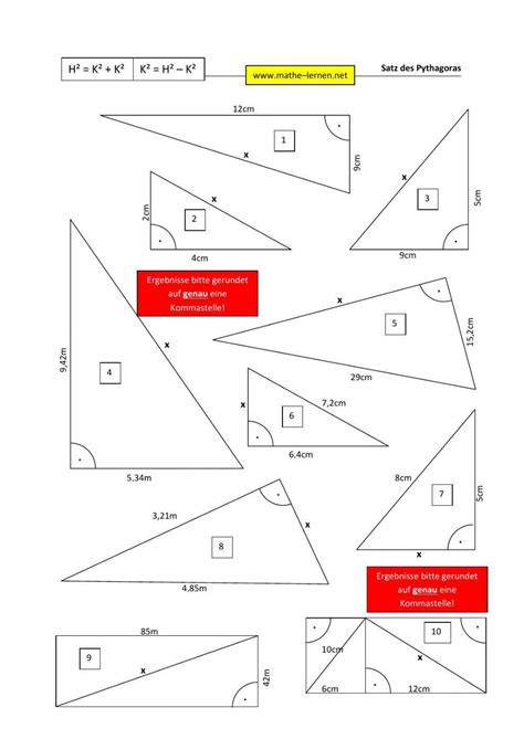 Pythagoras Free Interactive Worksheets 441337