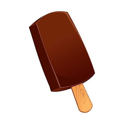 Premium Vector Realistic Chocolate Ice Cream On A Stick Isolated On