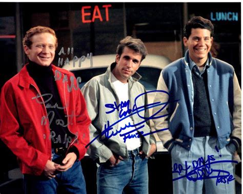 Henry Winkler Anson Williams And Donny Most Signed Autographed 8x10