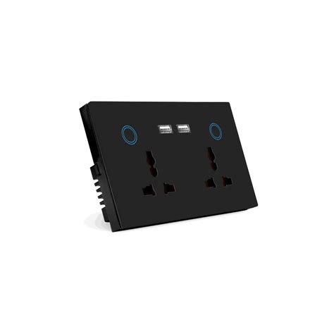 dual universal sockets and usb crystal series okasha smart