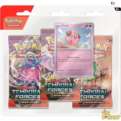 Pokémon Tripack 3 Booster Ev05 Ecarlate Et Violet Forces Temporelles