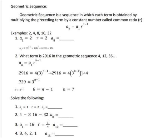 Geometric Sequence Geometric Sequence Is A Studyx