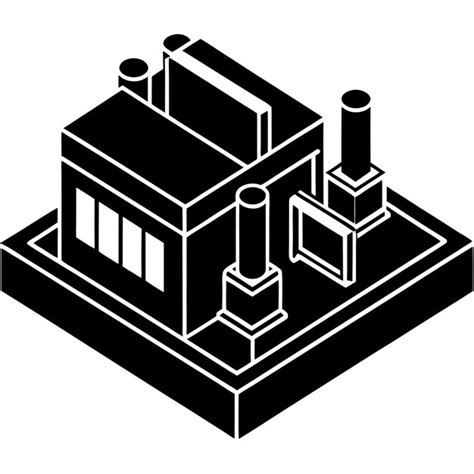 Isometric Water Treatment Plant Vector Icon Set For Water Solutions