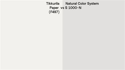 Tikkurila Paper F497 Vs Natural Color System S 1000 N Side By Side