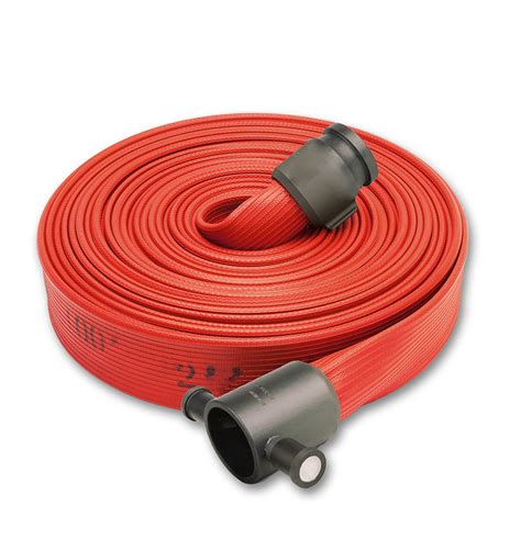 Red 2 12 Inch Rubber Covered Fire Hose British Instantaneous Aluminu
