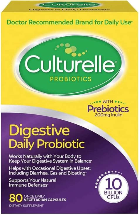 Culturelle Digestive Health Daily Probiotic With Prebiotics 10bcfus 80