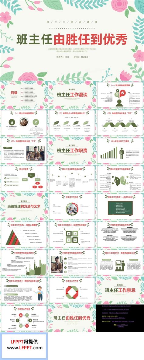 班主任培训PPT班主任由胜任到优秀下载 LFPPT
