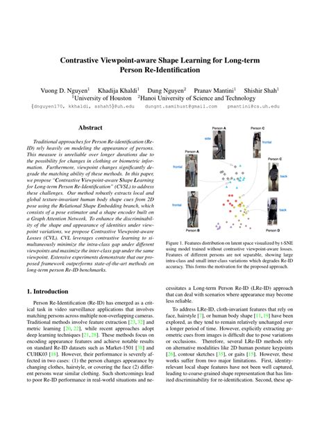 Pdf Contrastive Viewpoint Aware Shape Learning For Long Term Person Re Identification