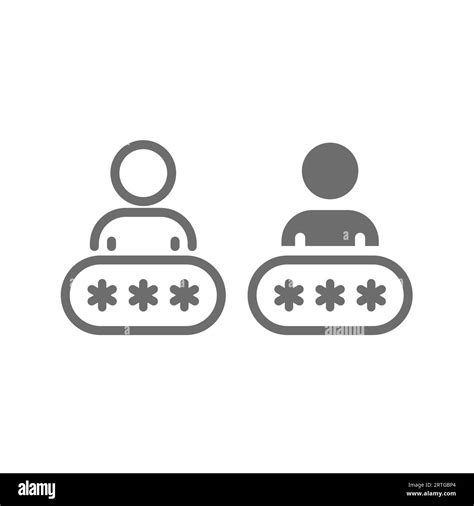 Identifiant Icône De Vecteur De Compte Protégé Par Mot De Passe