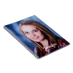 Custom Photo Name Text Personalized Notebook Zazzle