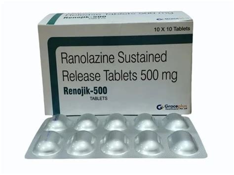 Ranolazine Sustained Release Tablets 500 Mg At Rs 850 Box रनोलजिने टब्लेत In New Delhi Id