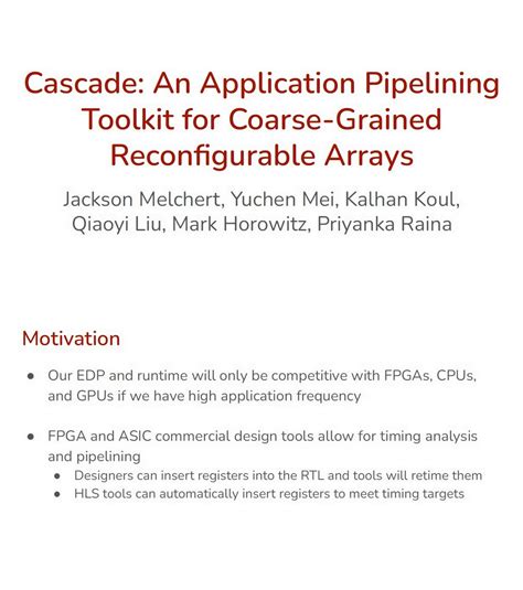 ogawa tadashi on twitter cascade an application pipelining toolkit for coarse grained