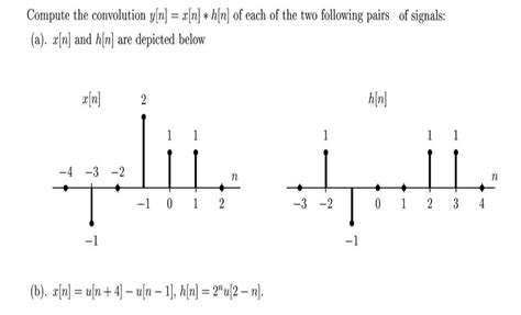 Solved Compute The Convolution Y N X N H N ﻿of Each Of