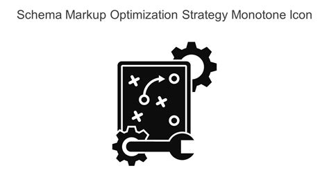 Schema Markup Optimization Strategy Monotone Icon In Powerpoint Pptx