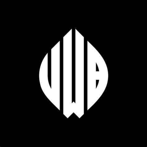 Premium Vector Uwb Circle Letter Logo Design With Circle And Ellipse