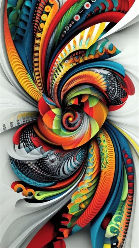 A Vibrant Abstract Swirl Of Colors And Patterns Creating A Dynamic