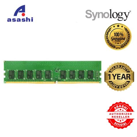 synology ddr4 2133 ecc unbuffered dimm 288pin 1 2v 16gb ram
