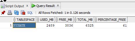 How To Reclaim Unused Space In Sysaux Tablespace In Oracle Stack