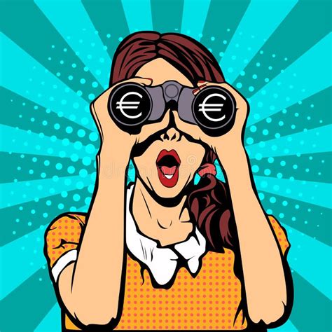 Man Binoculars Retro Art Stock Illustrations 144 Man Binoculars Retro