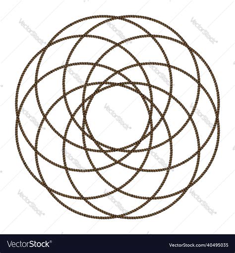 Round Rope Circle Pattern Royalty Free Vector Image