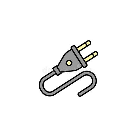 Plug Colored Vector Icon On White Background Stock Vector Illustration Of Connect Energy
