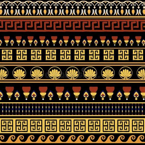 Arabian Tribal Fabric Pattern In Brown Tones With Traditional Symbols