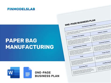 Craft Your One Page Paper Bag Business Plan
