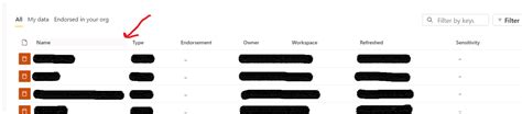 data hub columns don t sort microsoft fabric community