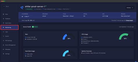 How To Monitor The RAM CPU Disk Usage Of A Site XCloud