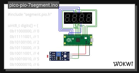 Pico Pio 7segment Ino Wokwi ESP32 STM32 Arduino Simulator