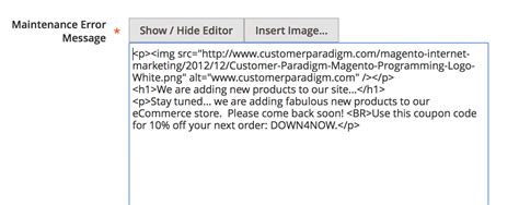 Magento 20 Custom Maintenance Mode Extension Free Customer Paradigm