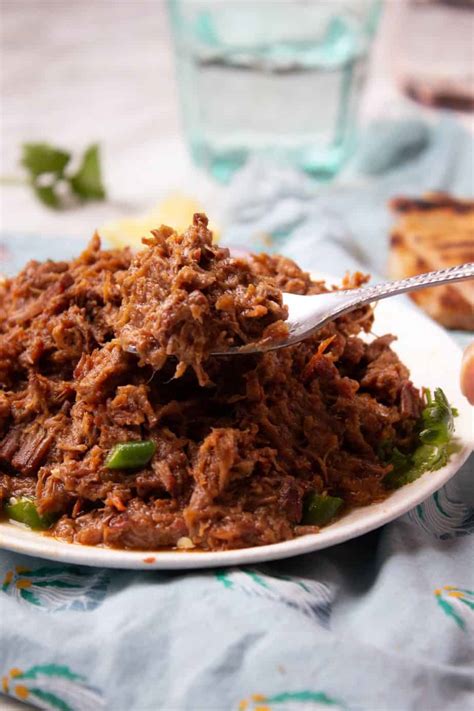 Pakistani Style Beef Bhuna Gosht Or Raisha Gosht Shredded Meat