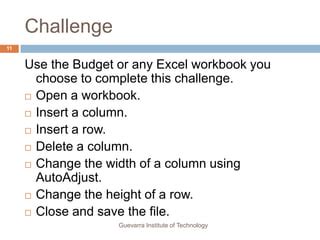 Lesson Modifying Columns Rows And Cells Ppt