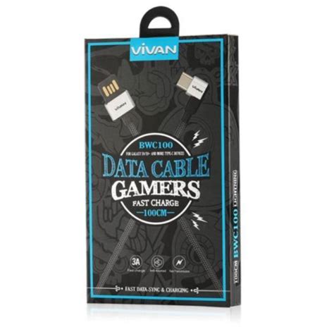 Jual KABEL DATA USB To Type C Vivan BWC100 USB Cable Elbow Type C Gaming Shopee Indonesia