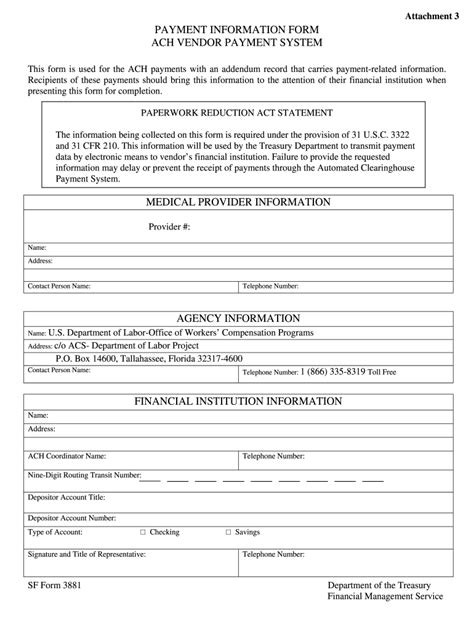 Free Printable Ach Vendor Form Printable Forms Free Online