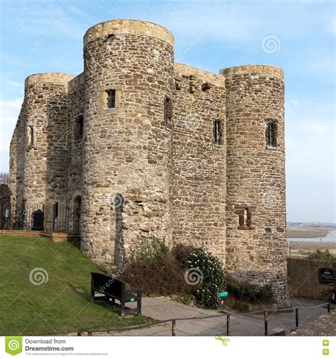 Rye East Sussexuk March 11 View Of The Castle In Rye East