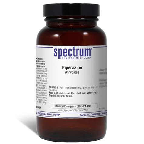 Piperazine Anhydrous 99 Spectrum Chemical Quantity 5 G Fisher