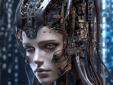 Premium Photo Advanced Electronic Neural Circuit Board Cybernetic
