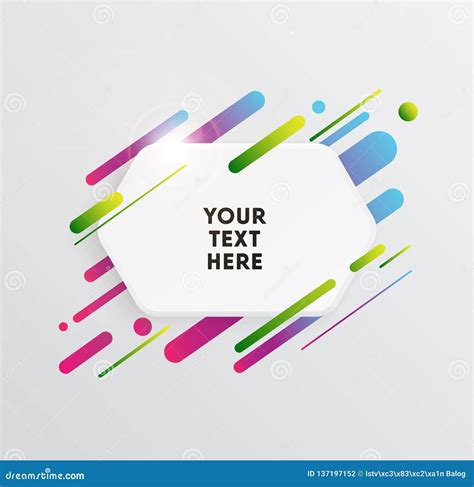 Modern Text Box With Colorful Stripes Ideal For Motivational
