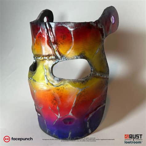 Rust Facemask Tempered Skin Lifesize Cosplay Gamer T