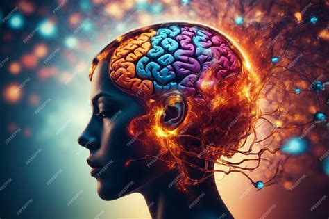 Premium Ai Image Man In Profile With Symbol Neurons In Brain Thinking