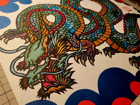 雅叙園の文化財「百段階段」で活躍した龍の切り絵をリメイクして販売！ 来年の干支は龍であります！ ここからどうリメイクしましょう お楽しみに
