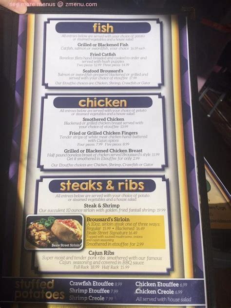 Online Menu Of Broussards Cajun Cuisine Restaurant Cape Girardeau