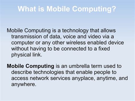 Introduction And History Of Mobile Computing Ppt Smartphones Consumer Electronics
